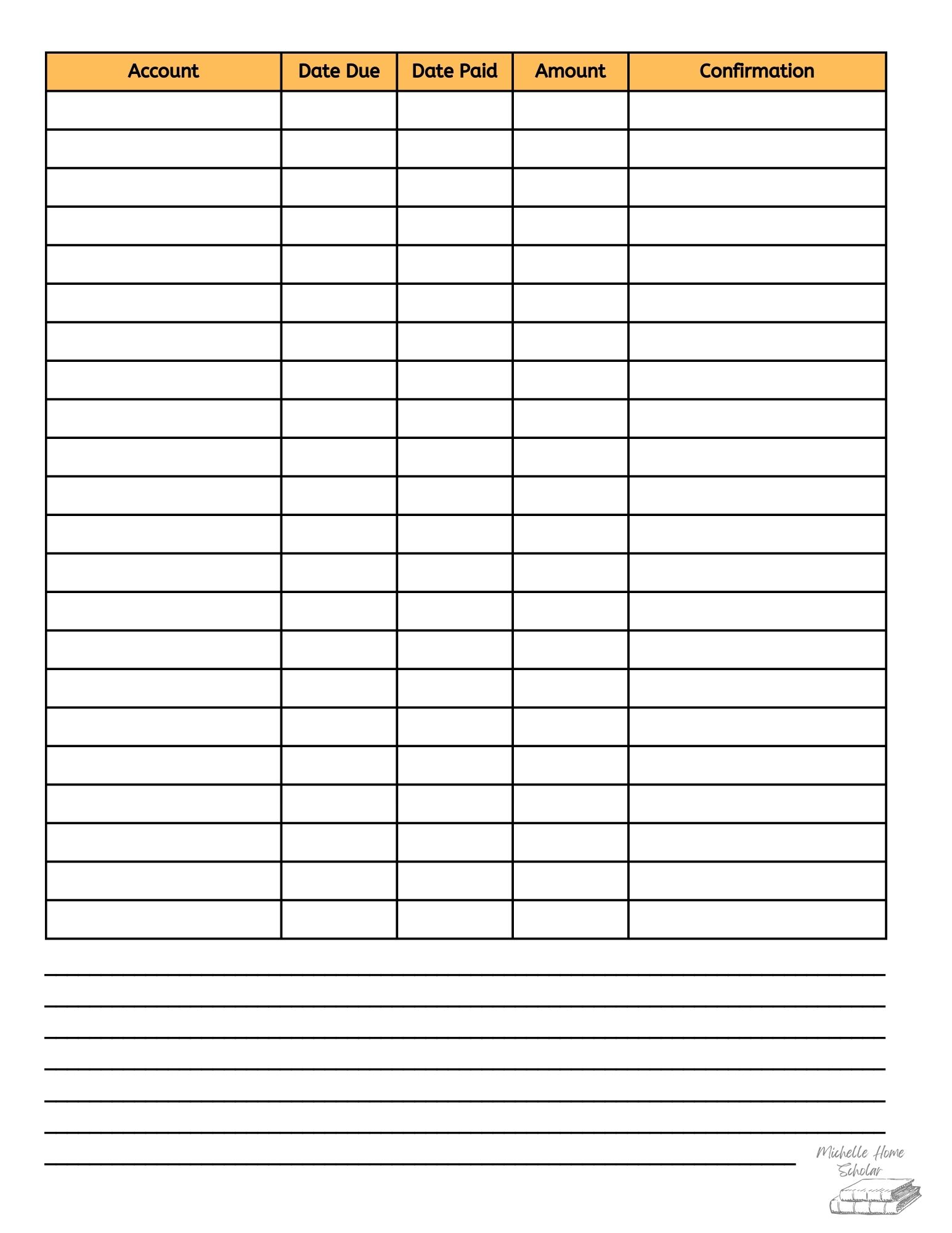 Home Office – Organization Printables – Michelle Home Scholar
